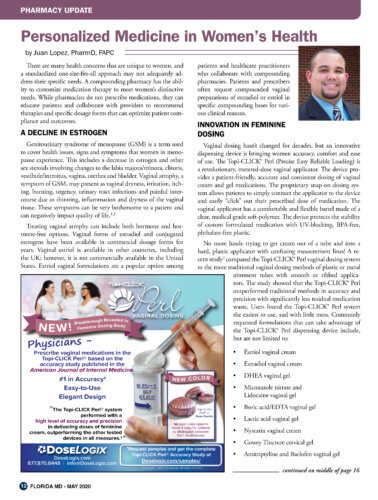 The INNOVATION & ACCURACY of Topi-CLICK Perl® for feminine dosing was ...