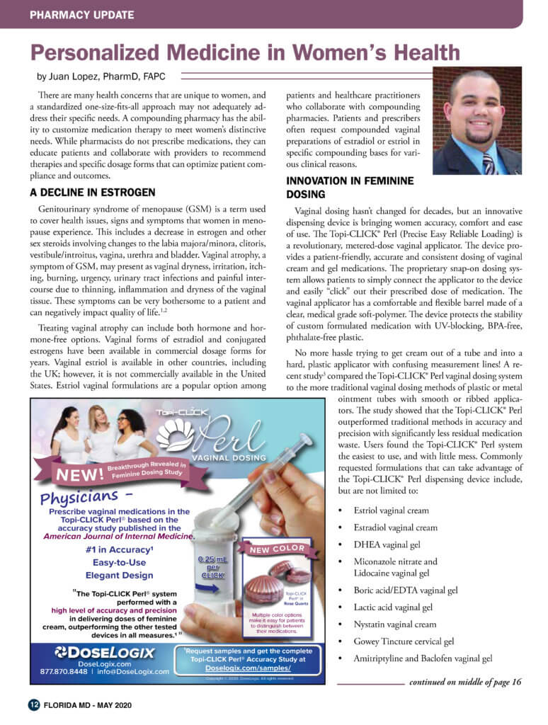 The INNOVATION & ACCURACY of Topi-CLICK Perl® for feminine dosing was ...